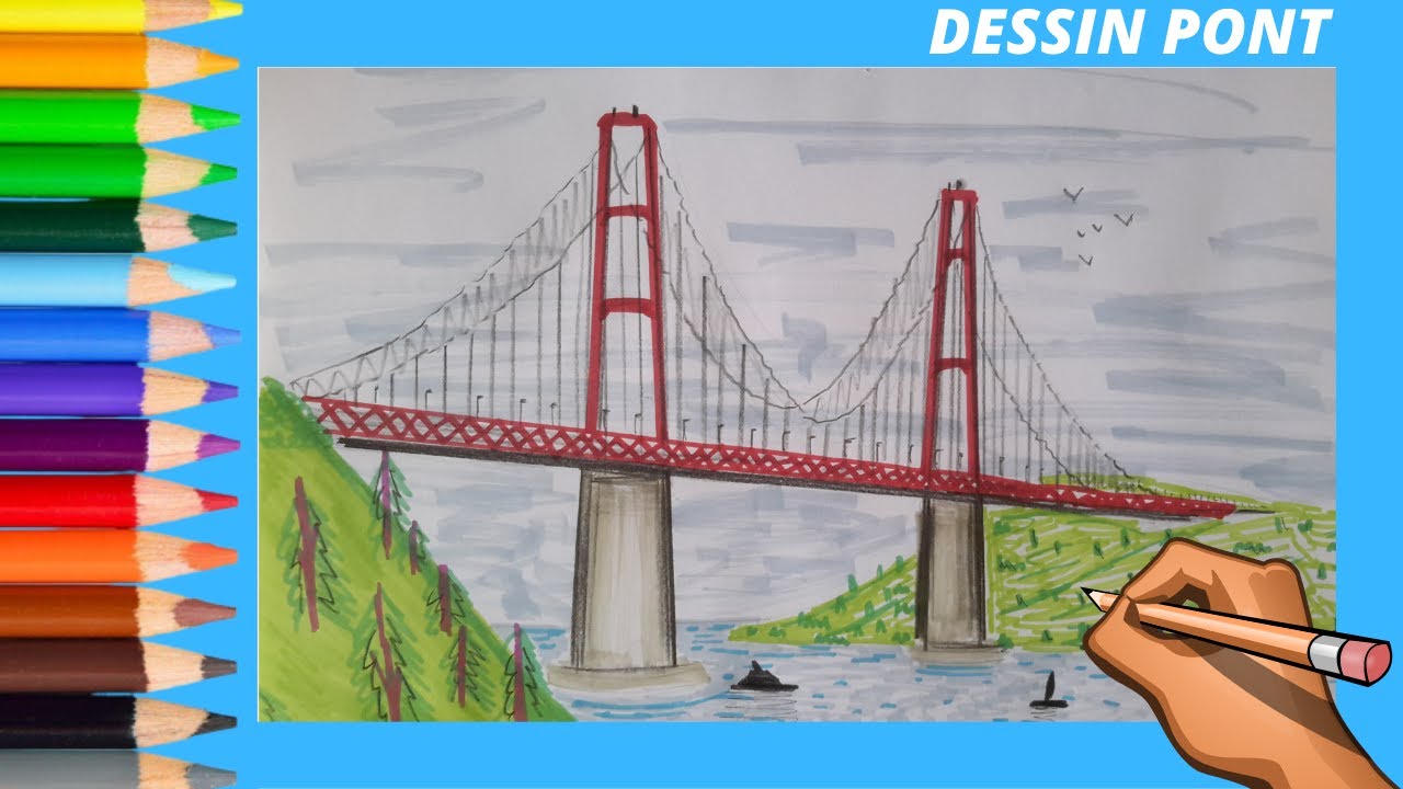 dessin d'un pont (speed drawing)|DRAWlego gab - YouTube