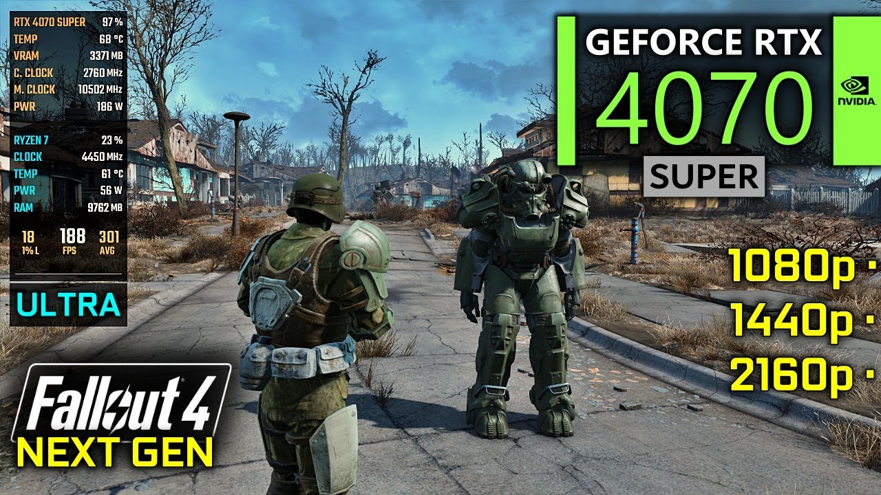 RTX 4070 SUPER | Fallout 4 Next Gen Update (Boston, 1080p, 1440p, 4K ...