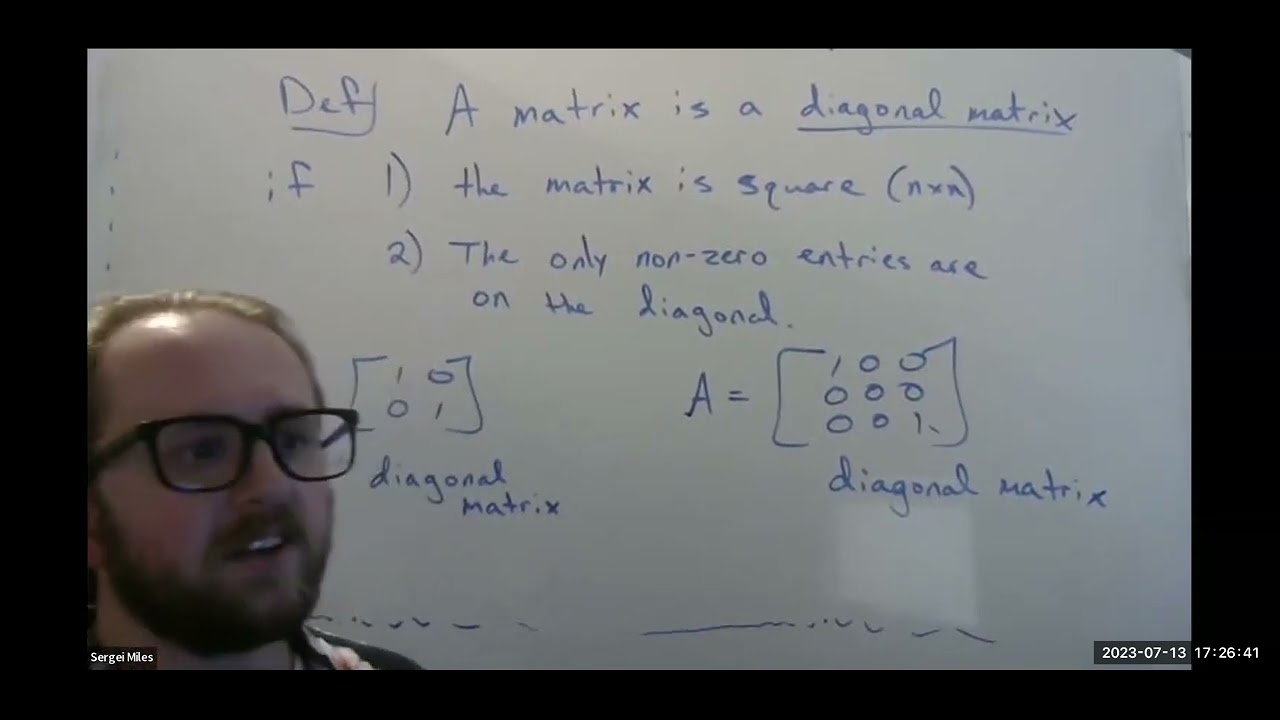 Lesson 8 -- (2.1) Matrix Operations - YouTube