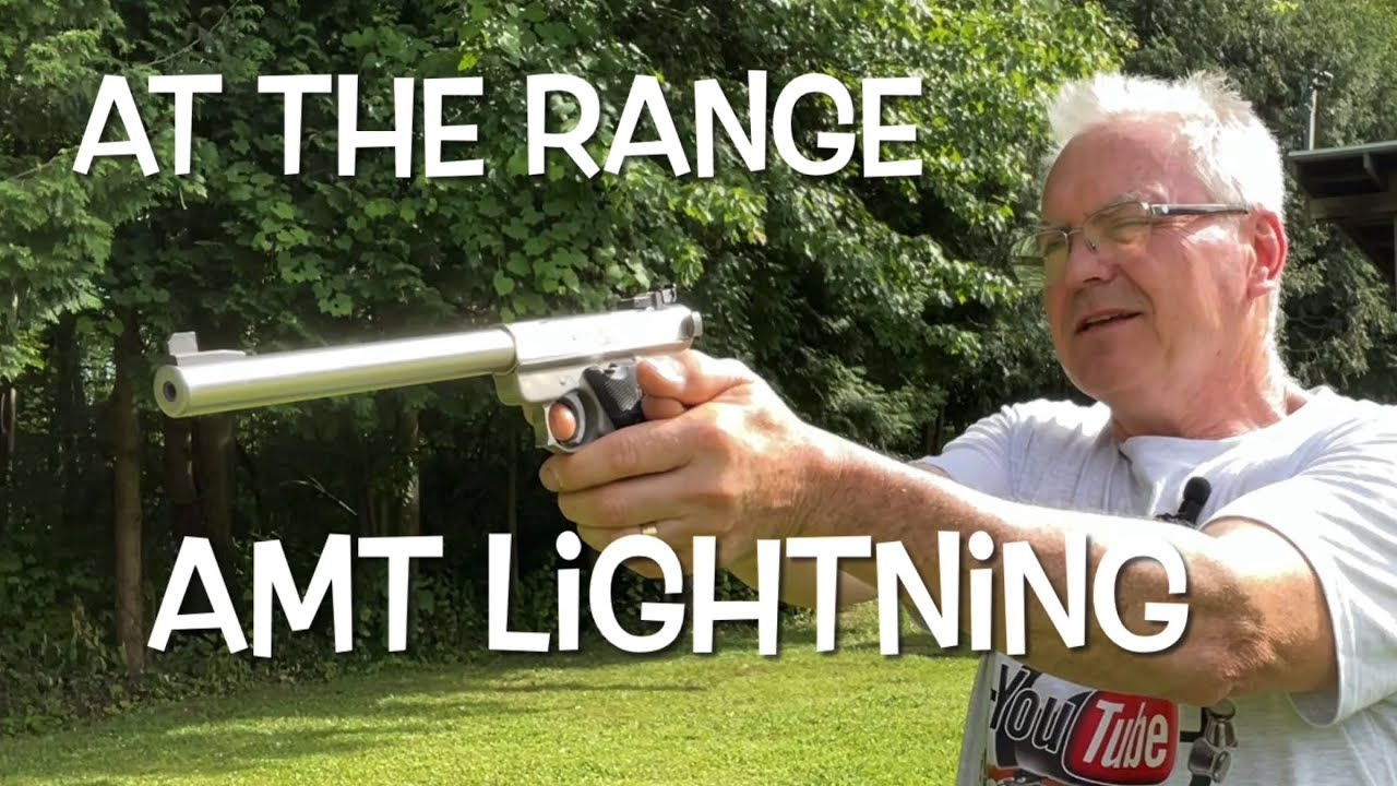 AMT Lightning 22lr target pistol at the range (Ruger MK2 clone) - YouTube
