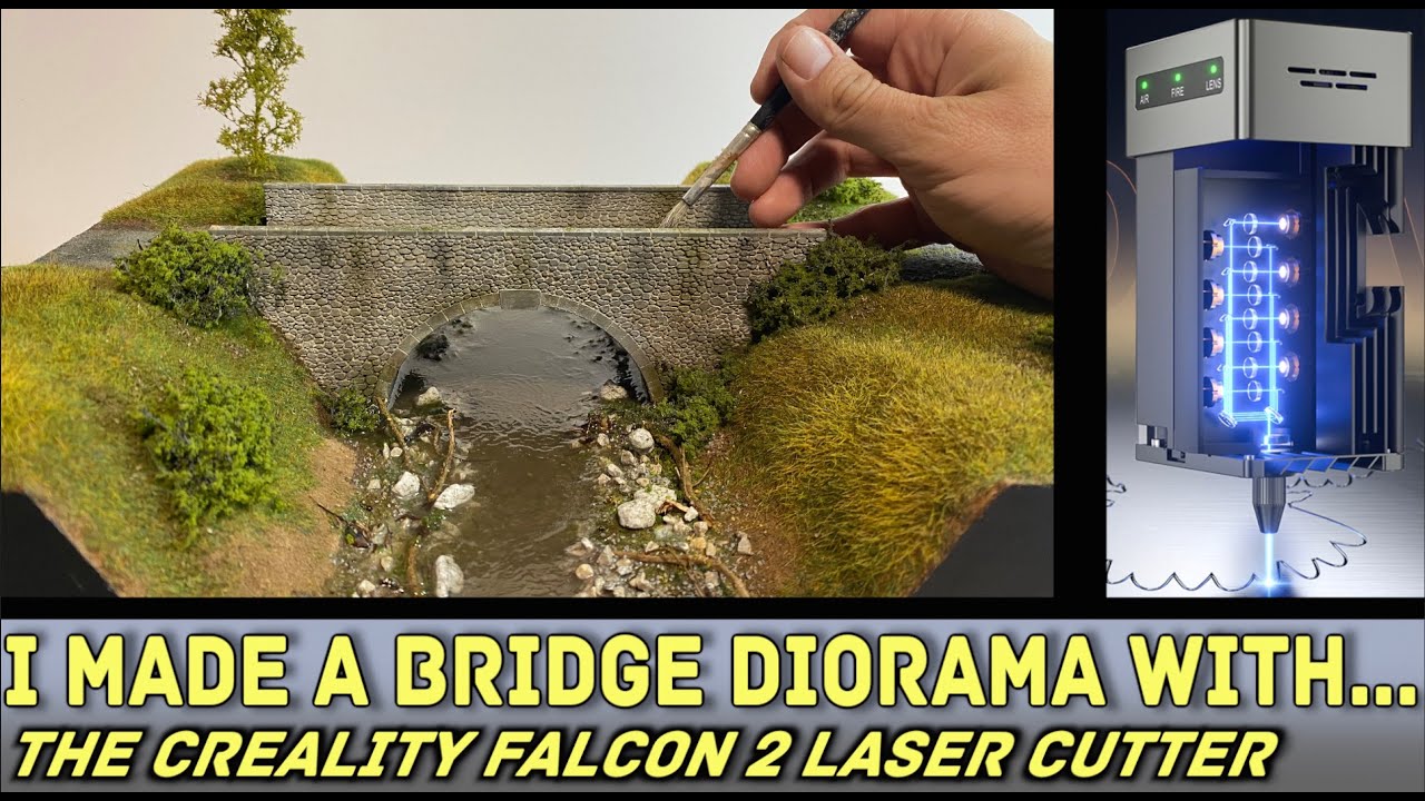 I made a Stone Bridge Diorama with the Creality Falcon 2 22W - YouTube