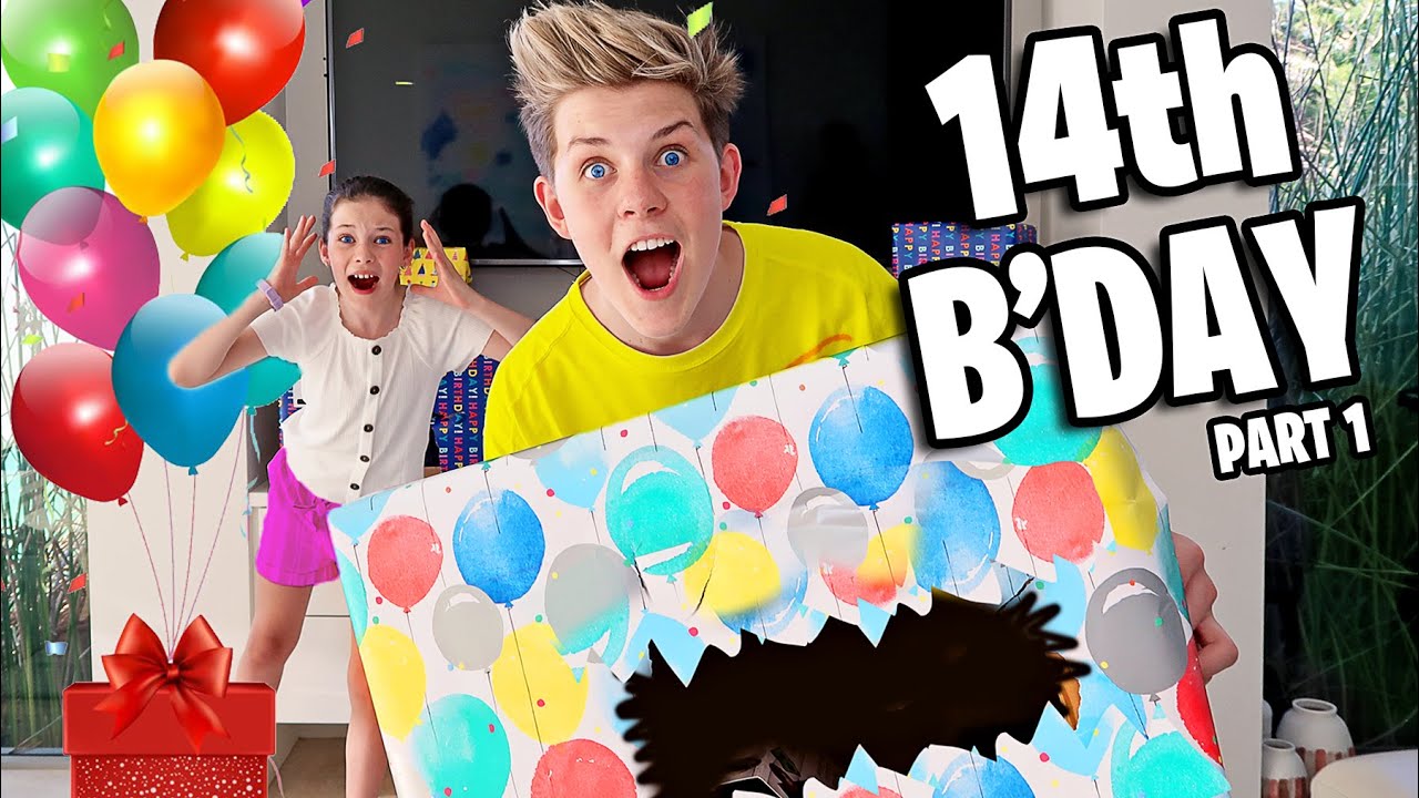 DON'T SMASH THE WRONG BIRTHDAY BOX!! Prezley's 14th Birthday PART 1 ...