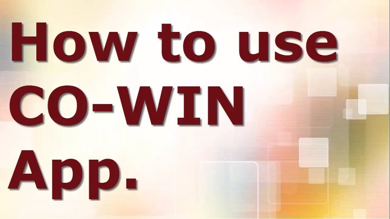 How to use CO WIN App. - YouTube