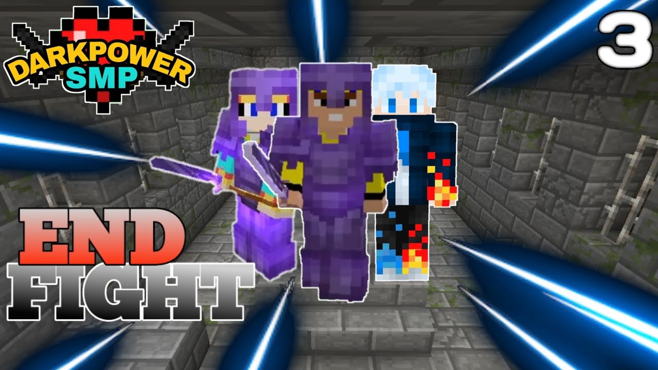 END FIGHT IN S1/3 DARKPOWER SMP WAR IN MINECRAFT ON THE DEADLIEST SMP ...