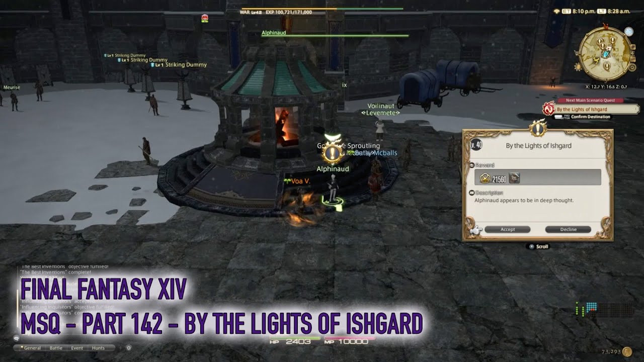 Let's play Final Fantasy XIV - MSQ Walkthrough - Part 142 - By the ...