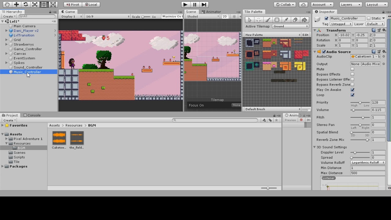 Unity 2d : Add música contínua + transições. ( Add continuous music ...