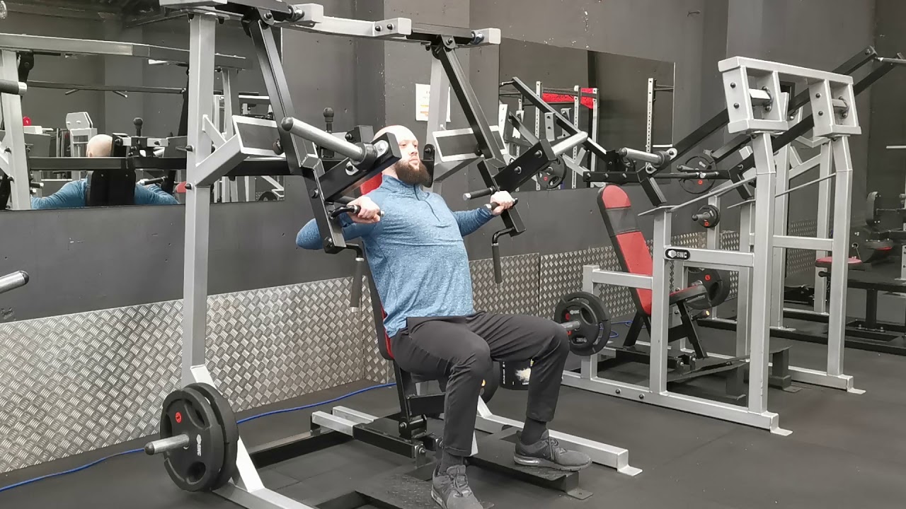 Hammerstrength Chest Press - YouTube