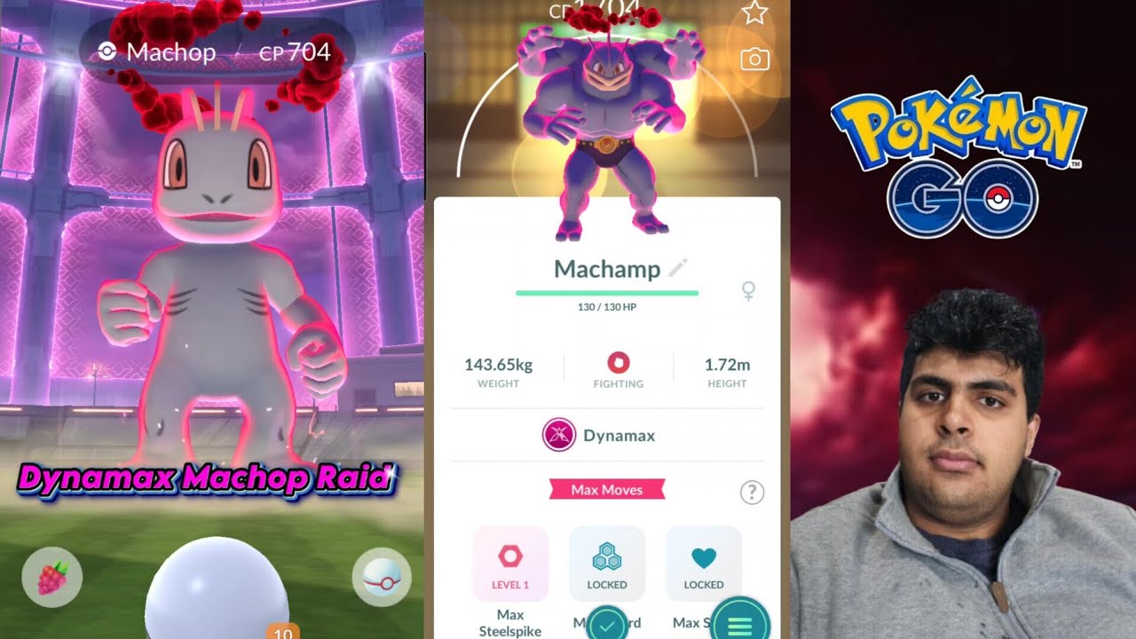 Pokémon GO Dynamax Machop Raid - YouTube