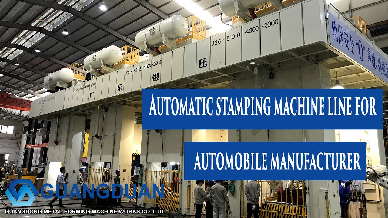 Automatic stamping machine line for automobile manufacturer - YouTube