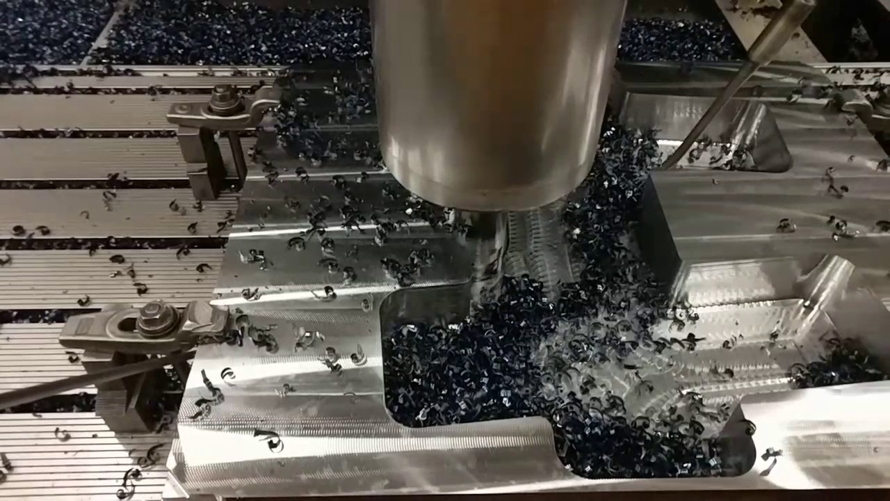 CNC Roughing steel 240fps - YouTube