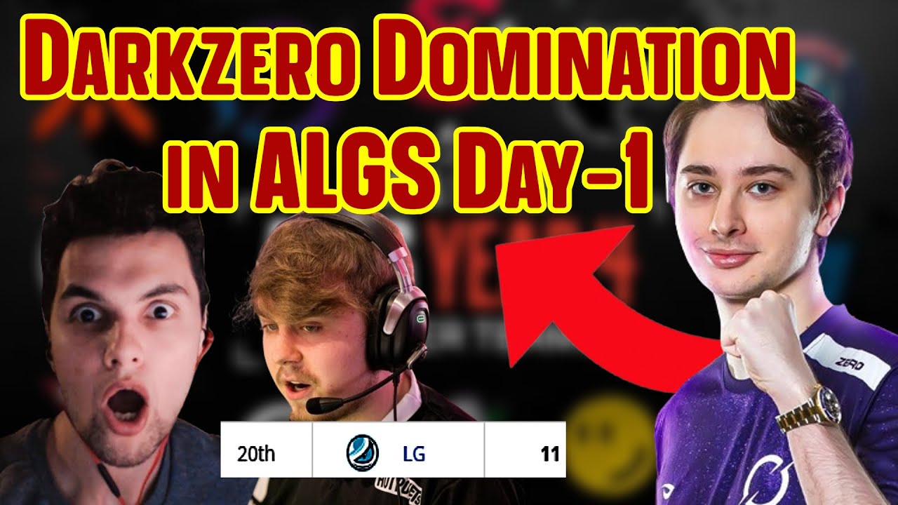 Darkzero DOMINATION in ALGS Day -1 | LG Finished LAST on ALGS | Apex Legends (A vs B and D ...