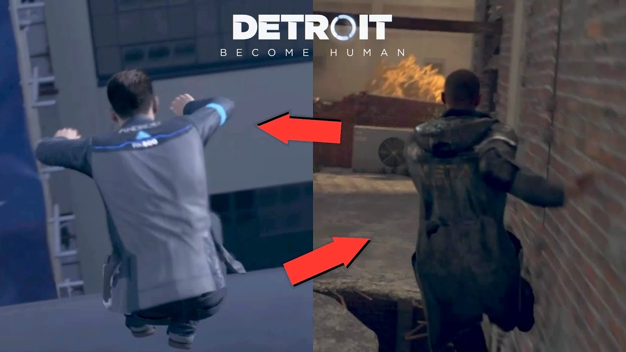 DETROIT: BECOME HUMAN - PARKOUR: CONNOR VS MARKUS - YouTube