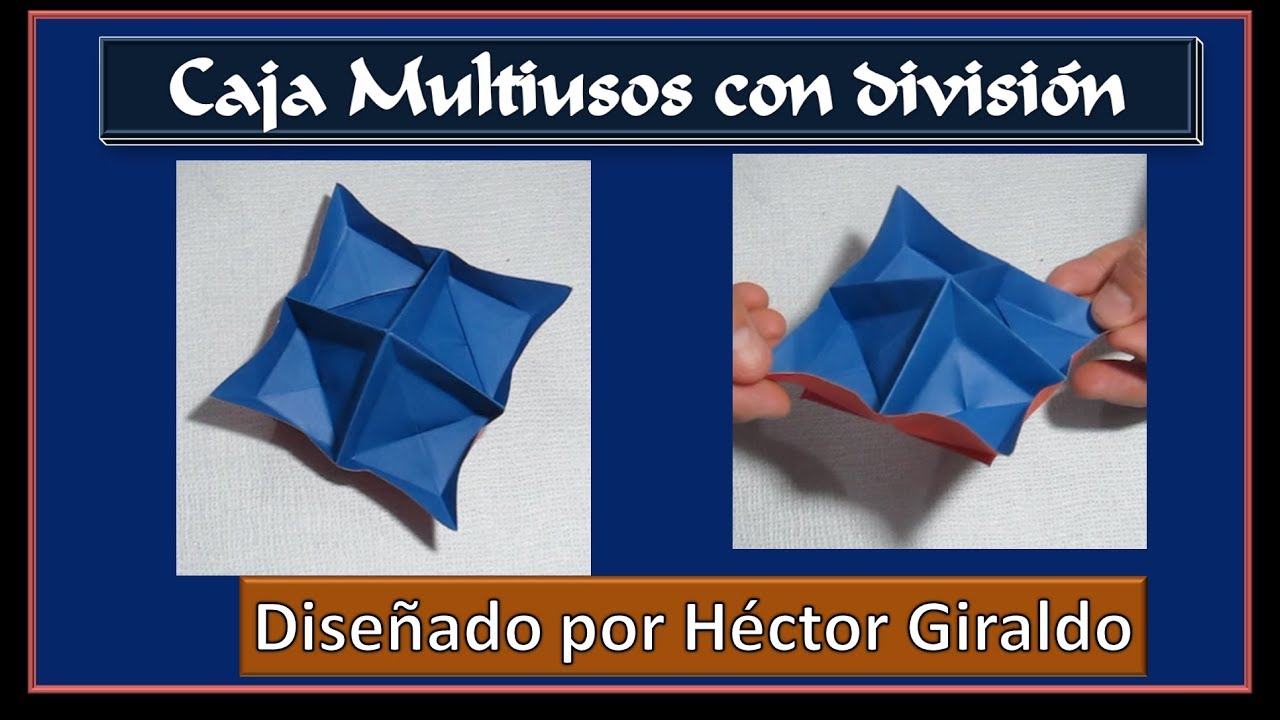 Como hacer una Caja multiusos con divisiones de papel - YouTube