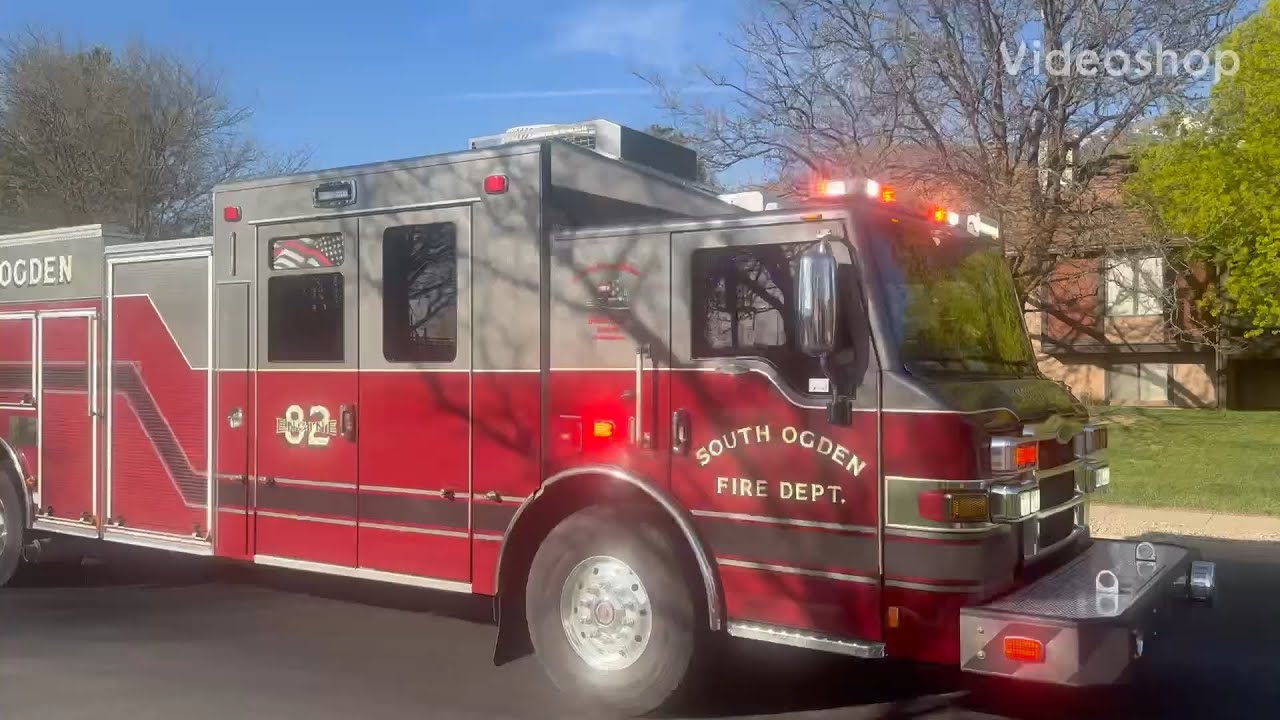 *CRASH* South Ogden Fire Department Transport Engine 82 and Ogden Fire ...