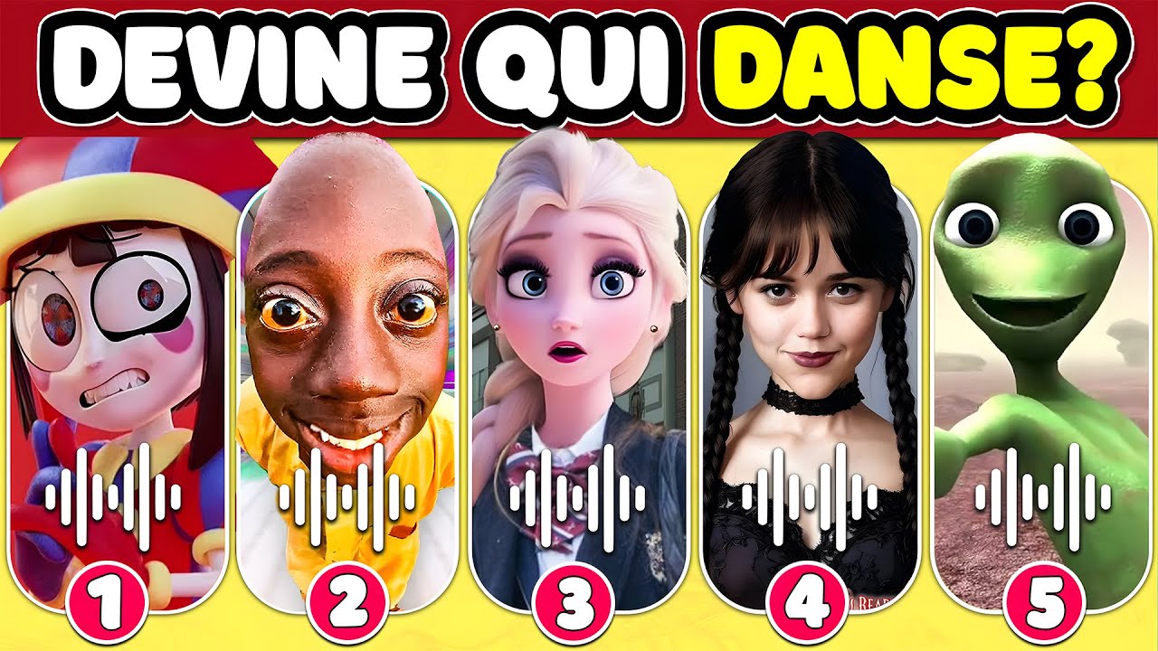 Devine qui DANSE🎶💃🕺 Devine le MEME | Mercredi, Tenge Tenge, Elsa, Smurf ...