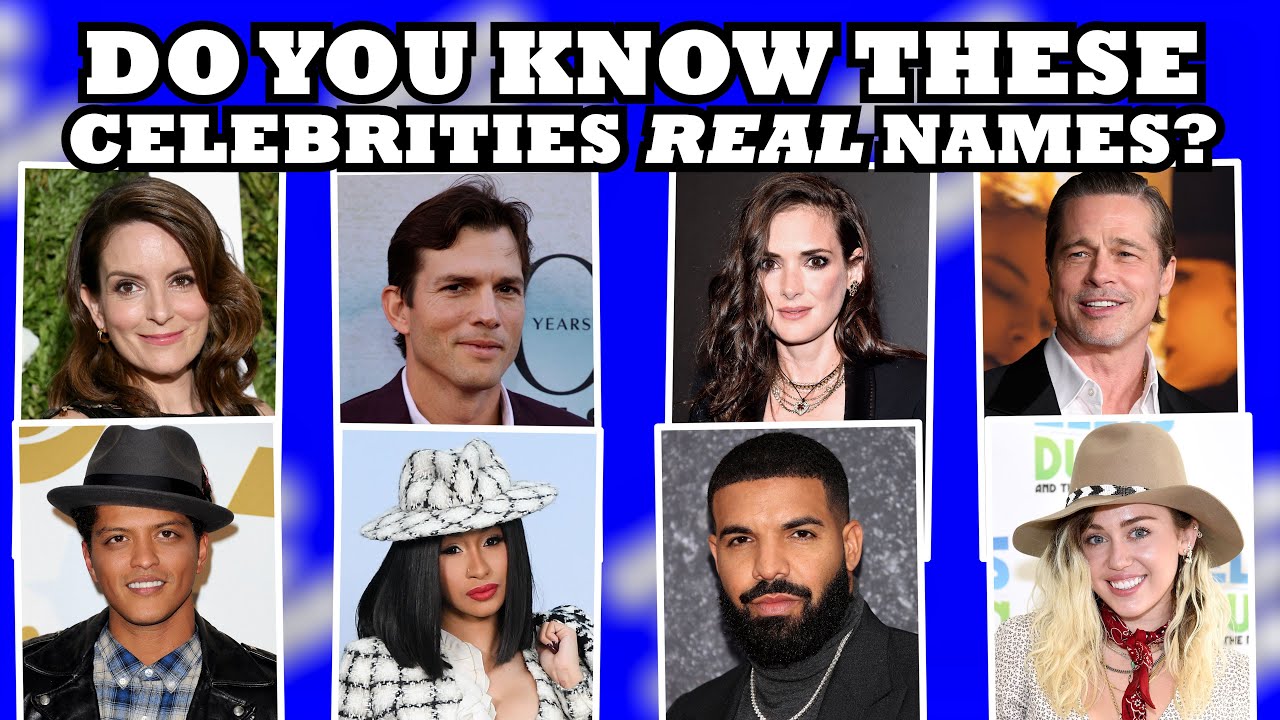Do you know these Celebrities REAL Names? | Trivia! (HARD) - YouTube