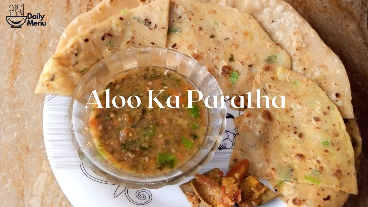 Aloo Ka Paratha With Tomato Chutney Recipe || How To Make Aloo Paratha ...