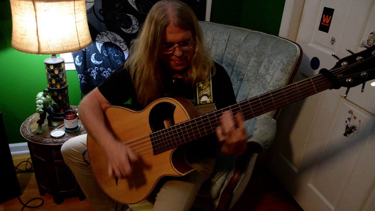 Percussive Fingerstyle on a Six String Acoustic Bass Guitar - YouTube
