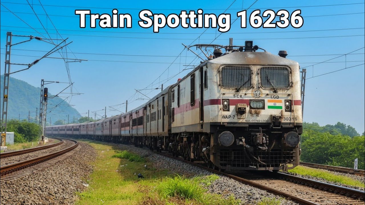 OFFLINK!! MYSORE - TUTICORIN EXPRESS 16236 with 30316 LALLAGUDA WAP-7 ...