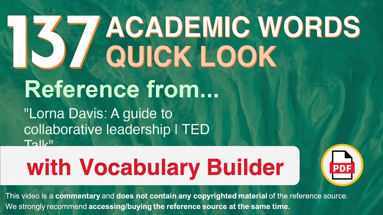 137 Academic Words Quick Look Ref from "Lorna Davis: A guide to ...