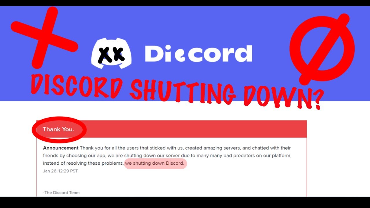 discord is shutting down??!!! 😭😭😭😢 - YouTube