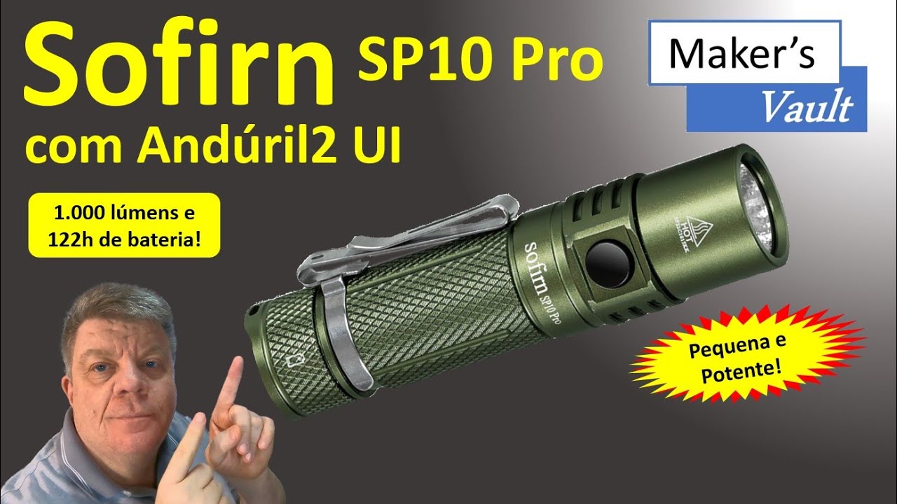 Sofirn SP10 Pro com Andúril2 UI: Lanterna com 1.000 Lúmens e 122h de ...