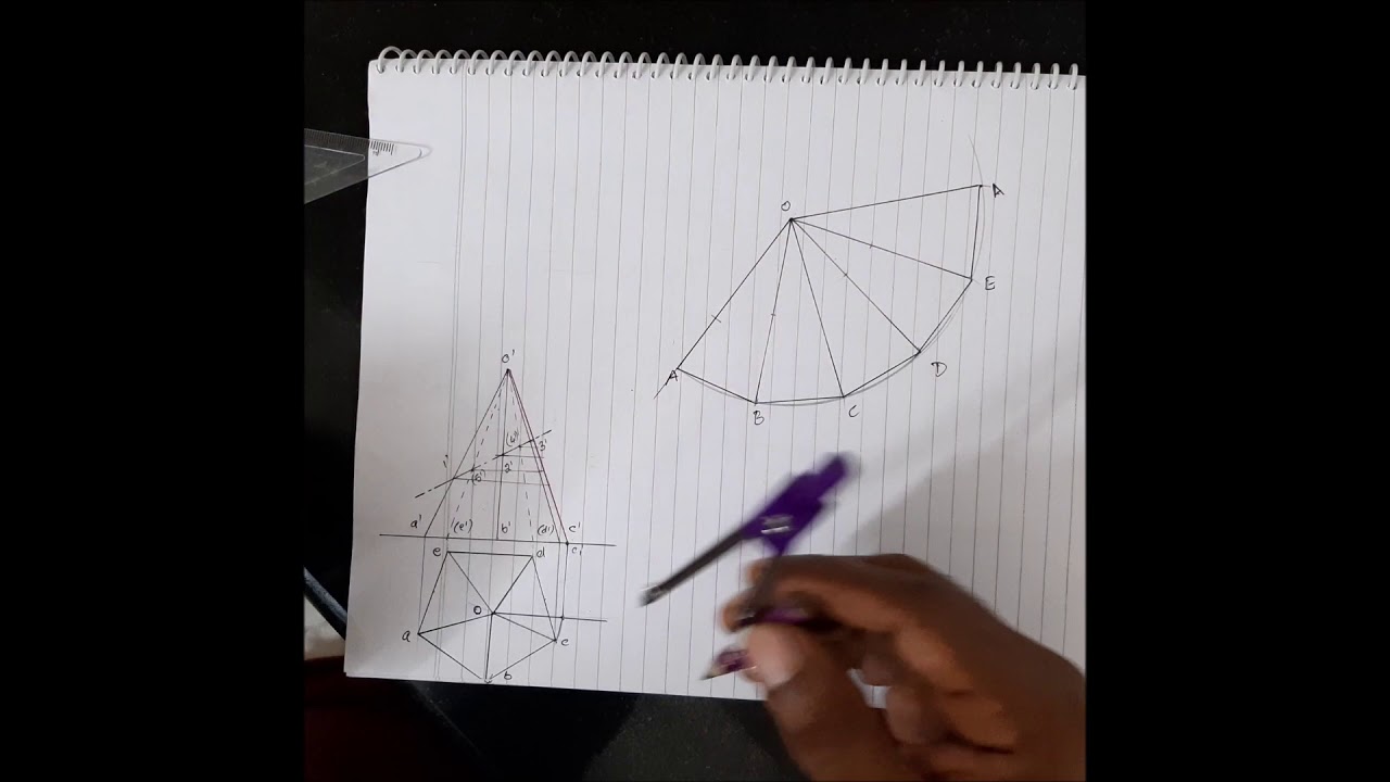 Development- Pentagonal pyramid - YouTube