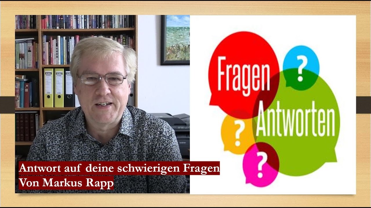 Sende deine schwierigen Fragen - Neues Projekt von Markus Rapp - YouTube