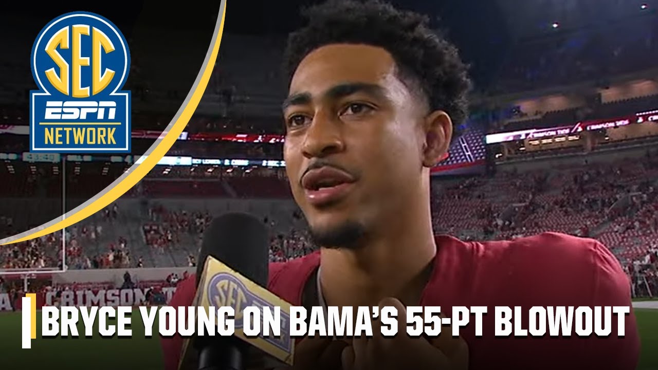 Bryce Young credits the Alabama O-line for his stellar 6-TD performance ...