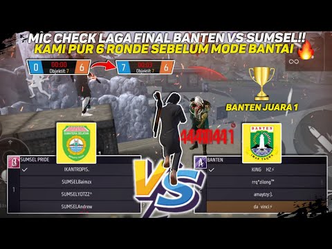 MIC CHECK LAGA FINAL BANTEN VS SUMSEL!! GA NYANGKA BANTEN BISA JUARA 1 CUKK 🔥 - FREE FIRE