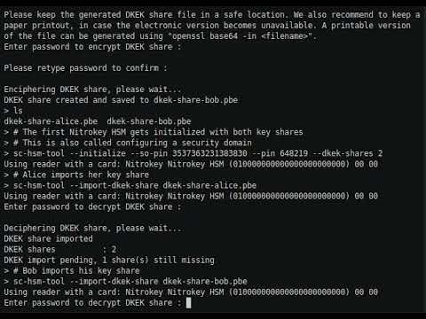 Nitrokey HSM's Secure Key Backup And Restore - YouTube