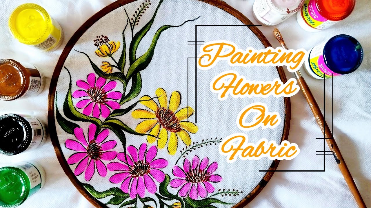 Tutorial basic painting fabric design. Simple and easy design. - YouTube