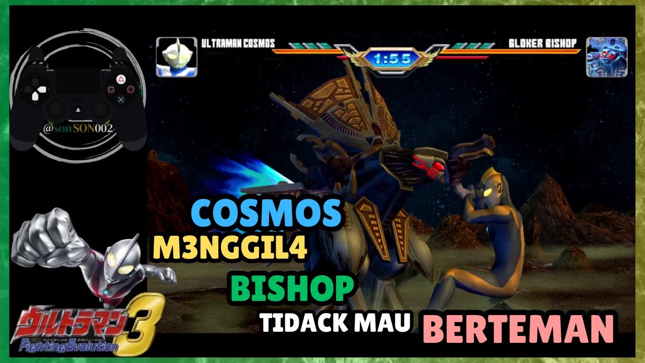 COSMOS VS GLOKER BISHOP in Ultraman Figthing Evolution 3 - YouTube