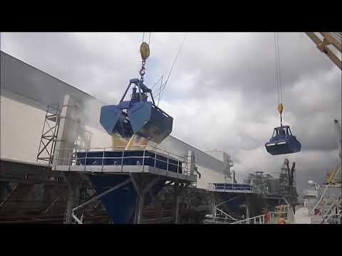 cement clinker offloading - YouTube