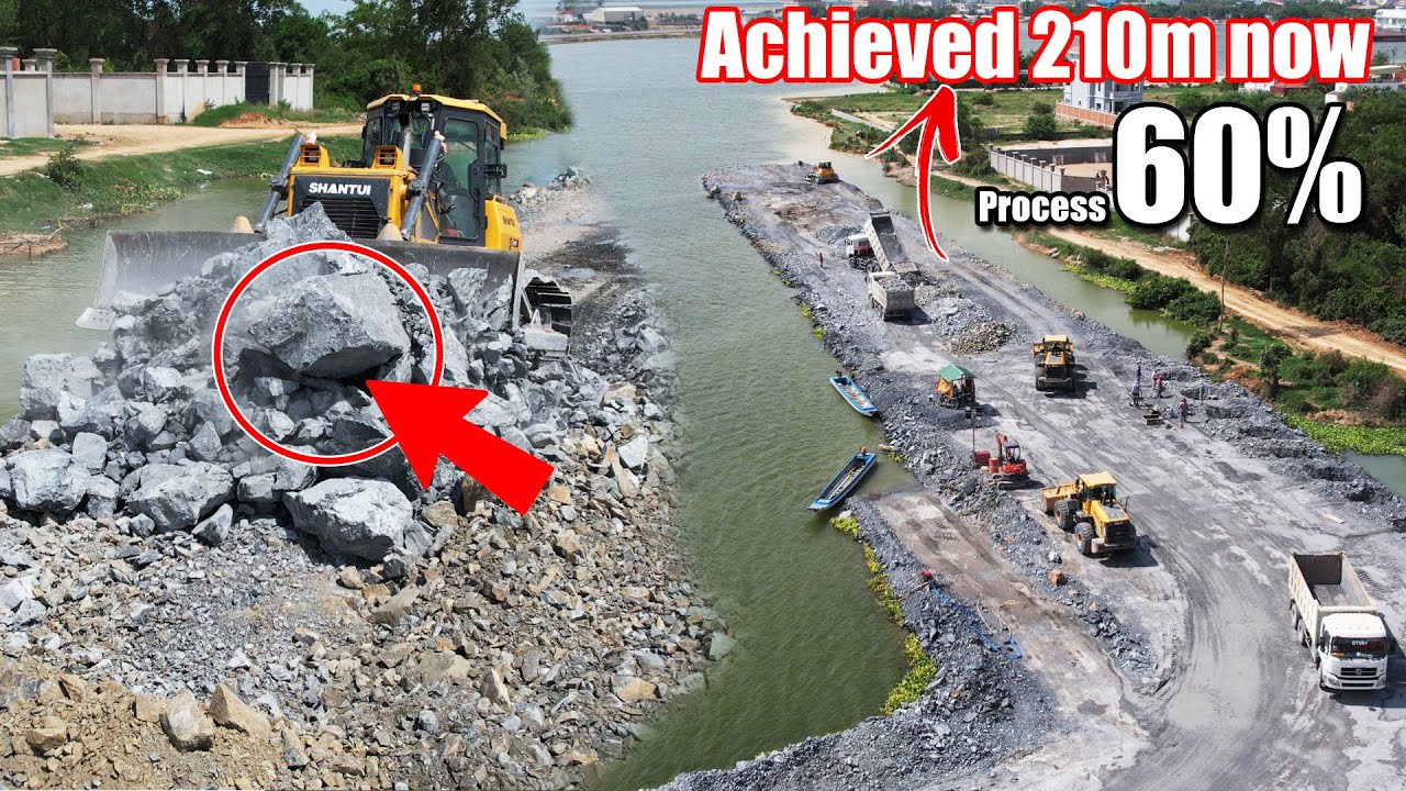 Part 110| Best Dozer Showing New Action Pushes Rock Achieve 210m in ...