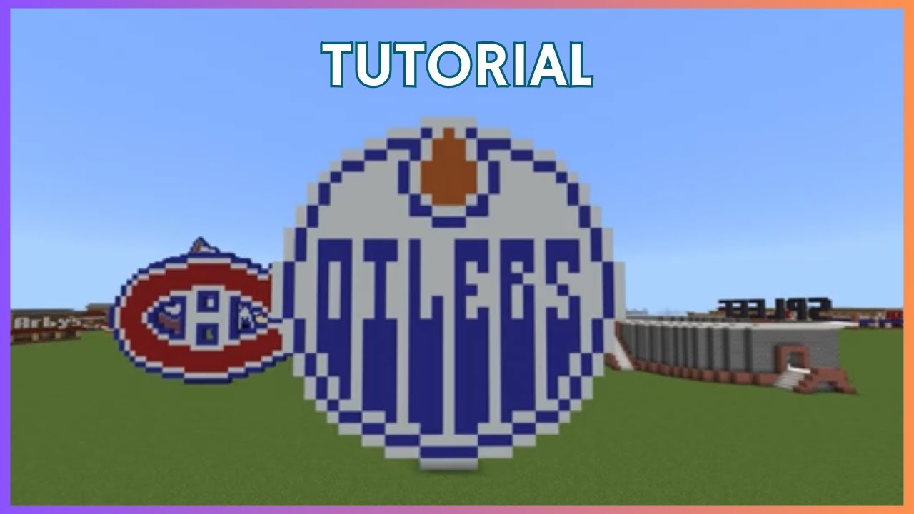 Minecraft Tutorial: How To Make The Edmonton Oilers NHL Logo! - YouTube
