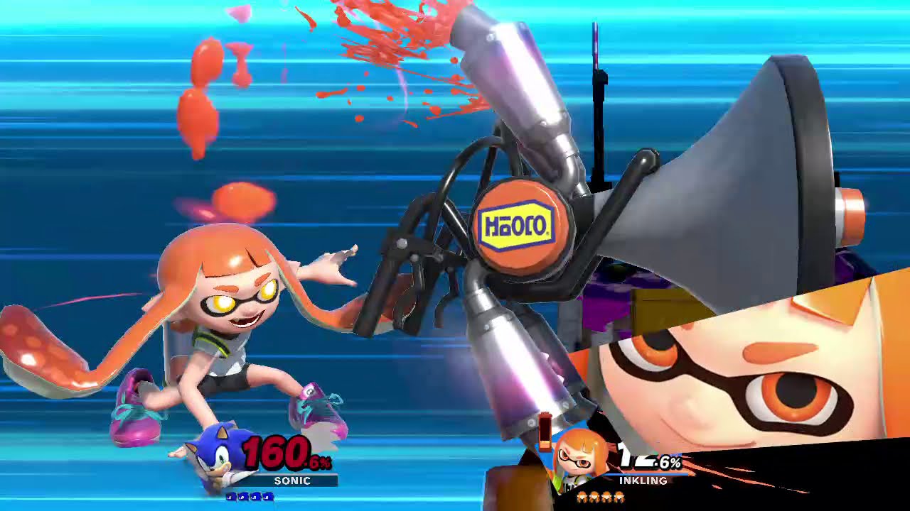 Super Smash Bros. Ultimate (Sonic Vs. Inkling Girl) - YouTube