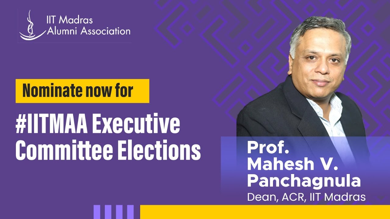 #IITMAA Executive Committee Elections are now open! Prof. Mahesh ...