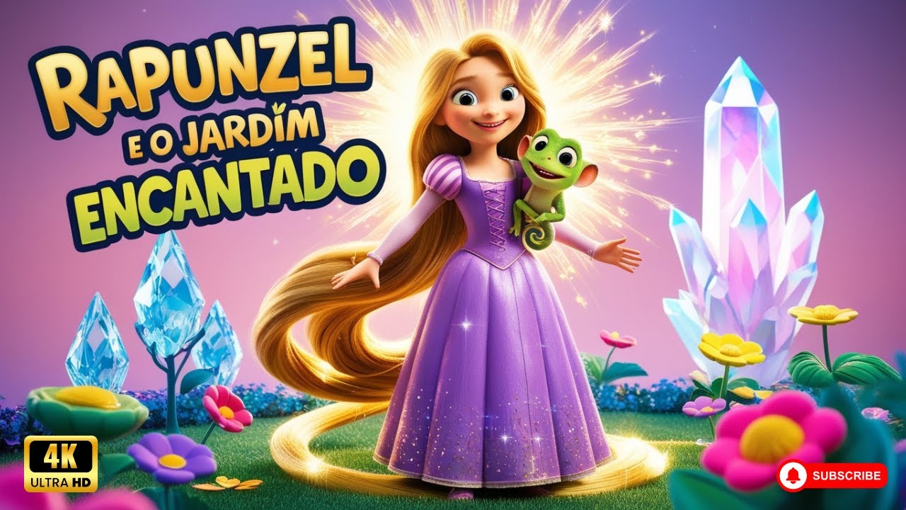 Princess Bedtime Story in Portuguese | Rapunzel e o Jardim Encantado # ...