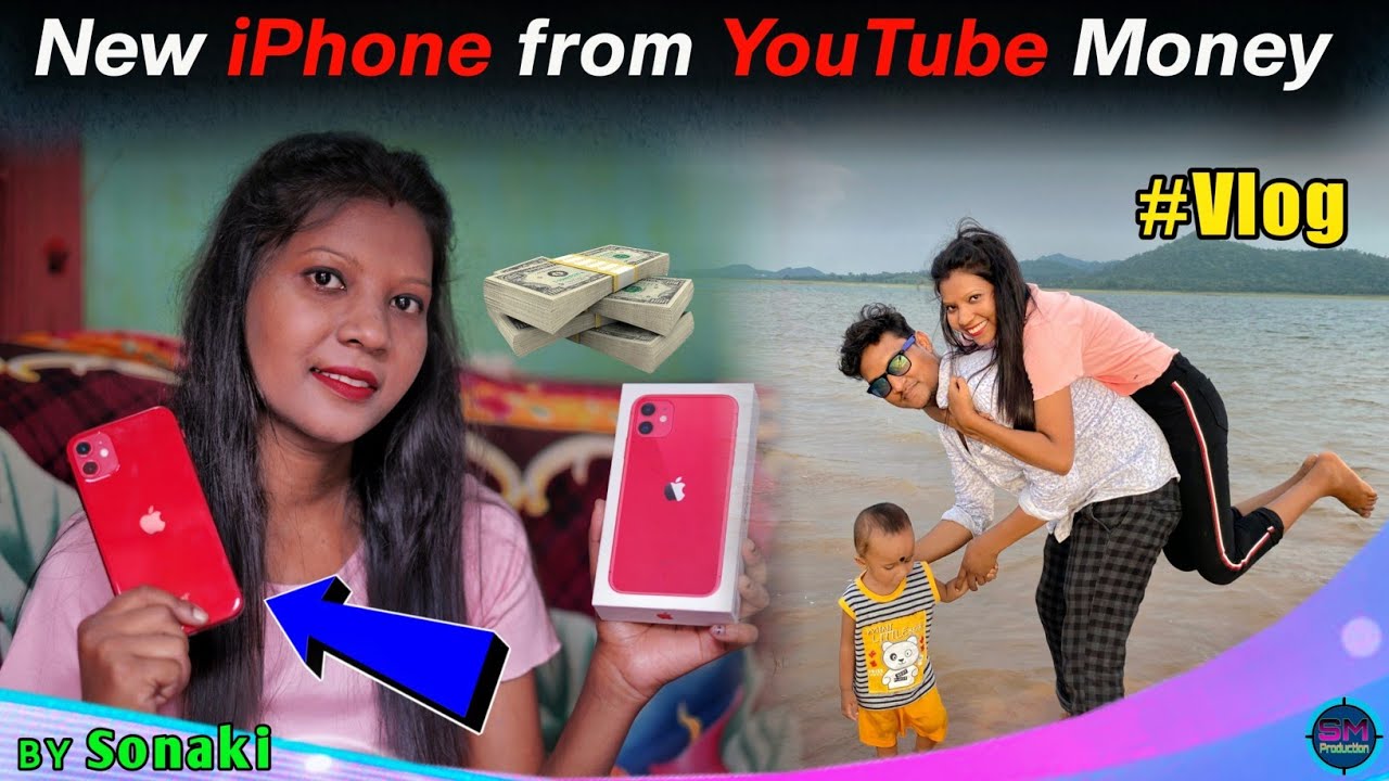 iphone from Youtube Money || Baski chock vlog || Sonaki Hembrom || Santosh Tudu - YouTube