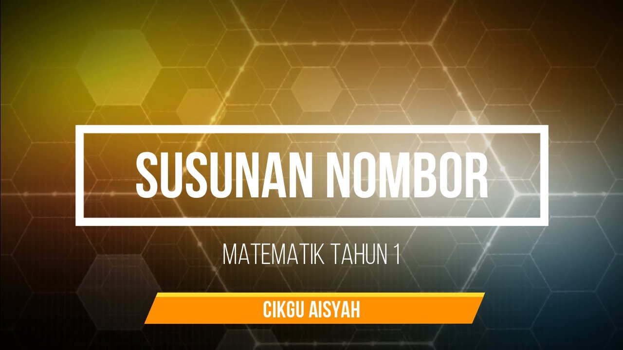 MATEMATIK TAHUN 1: SUSUNAN NOMBOR (MENAIK DAN MENURUN LIMA-LIMA) - YouTube