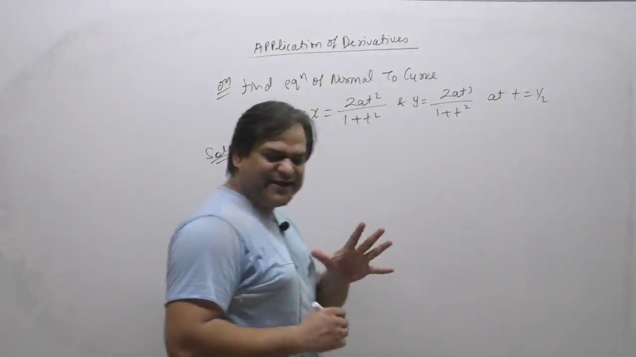 IIT JEE MATHS - APPLICATION OF DERIVATIVES - LECTURE 1 - TANGENT ...
