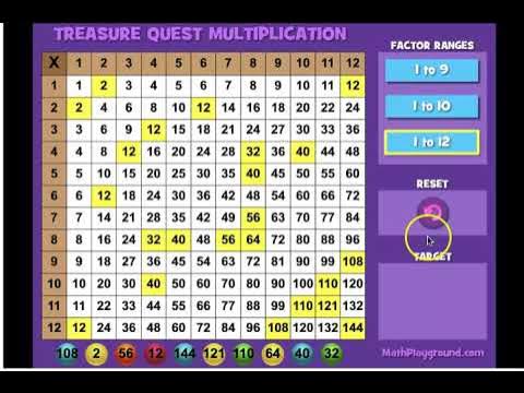 Treasure Quest | Multiplication Facts | Online Game - YouTube