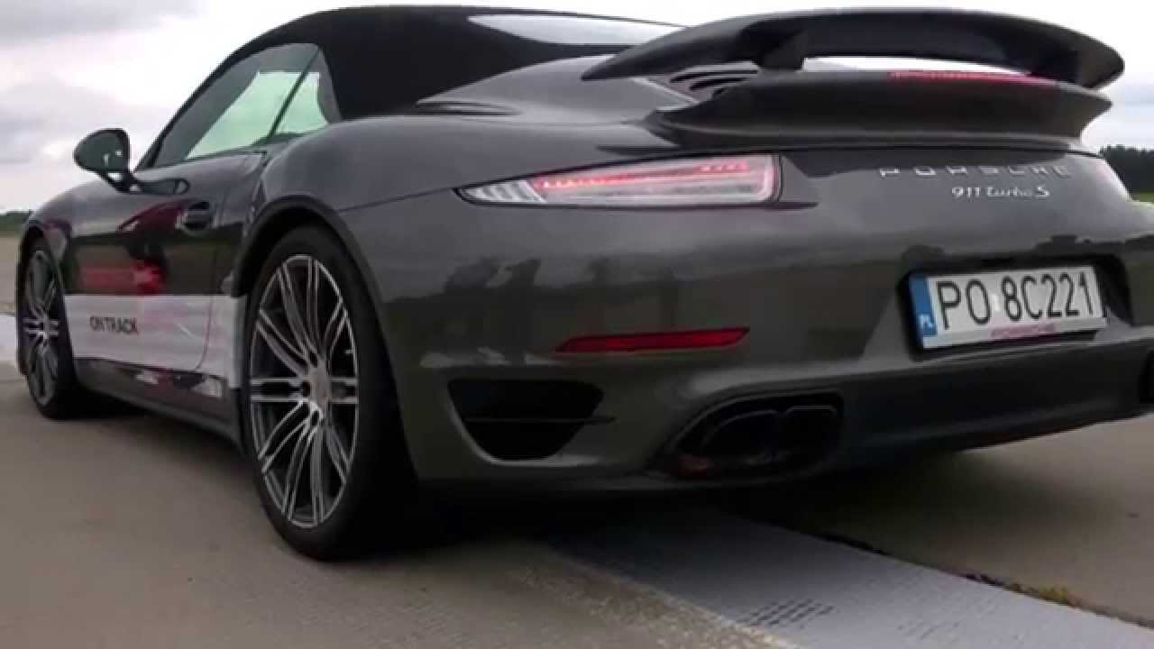 Porsche on track: 911 Turbo S launch control 0-200 km/h - YouTube