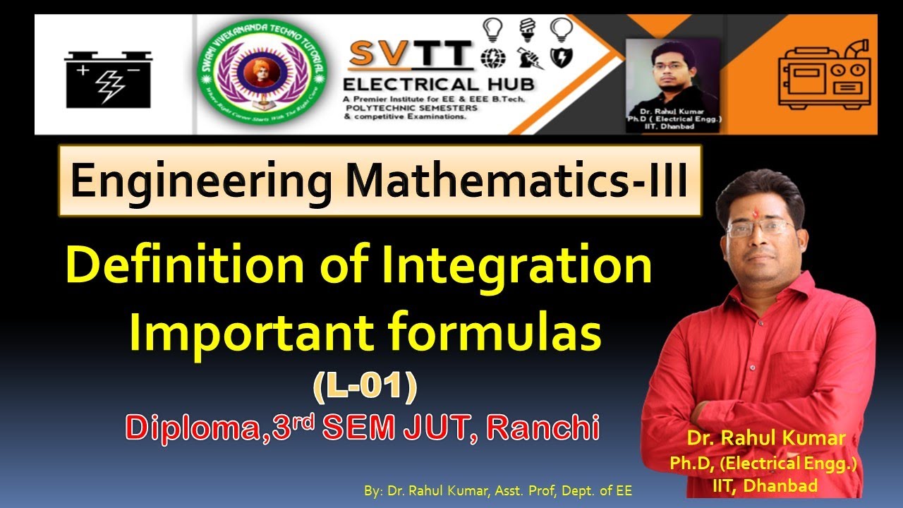 L-01|Engg. Math-III|Definition of integration as anti-derivative|Dip ...