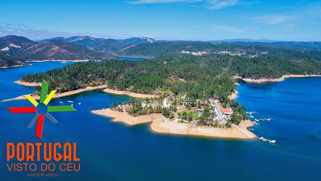 Praia de Trizio - Trizio beach aerial view - Zezere - Castelo de Bode ...
