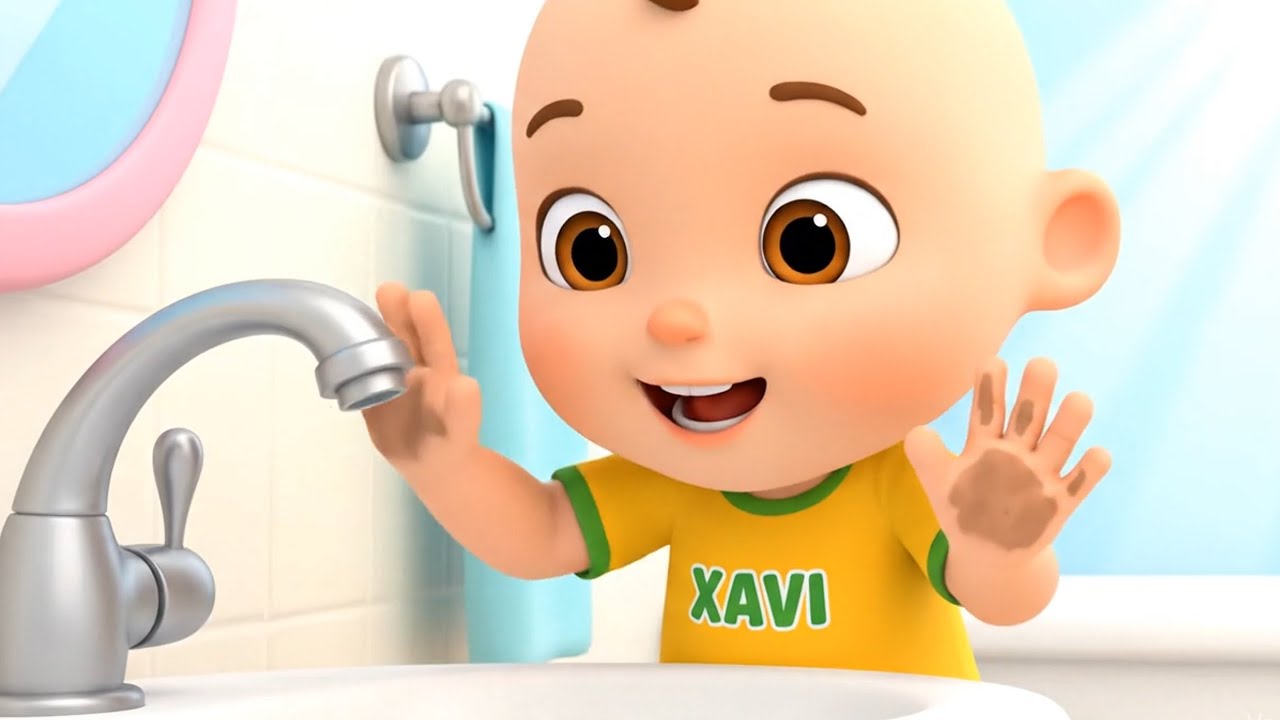 Wash Your Hands Song | Fun Kids Song for Hygiene | Baby Xavi Kids Songs ...