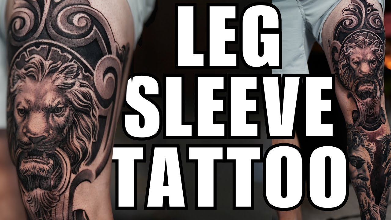 LEG SLEEVE TATTOO PROCESS - YouTube