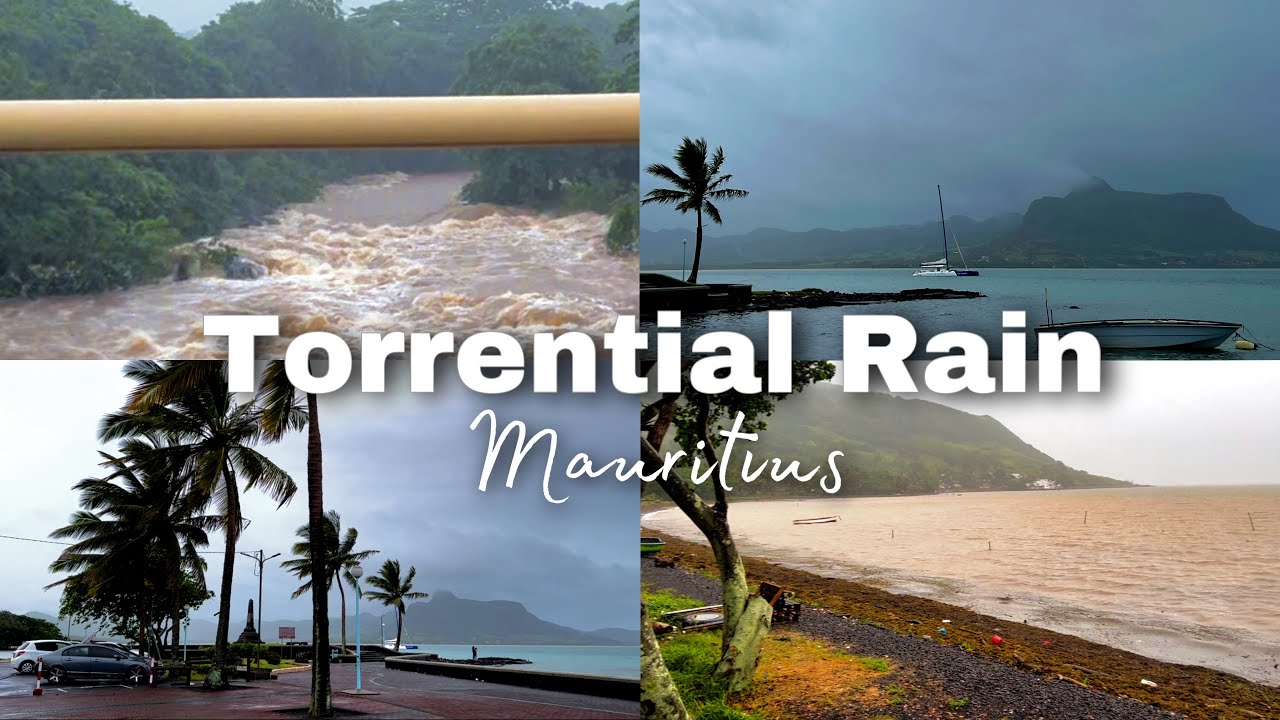 Heavy Torrential Rain in Mauritius | Raining in SSR Airport | Mahebourg ...
