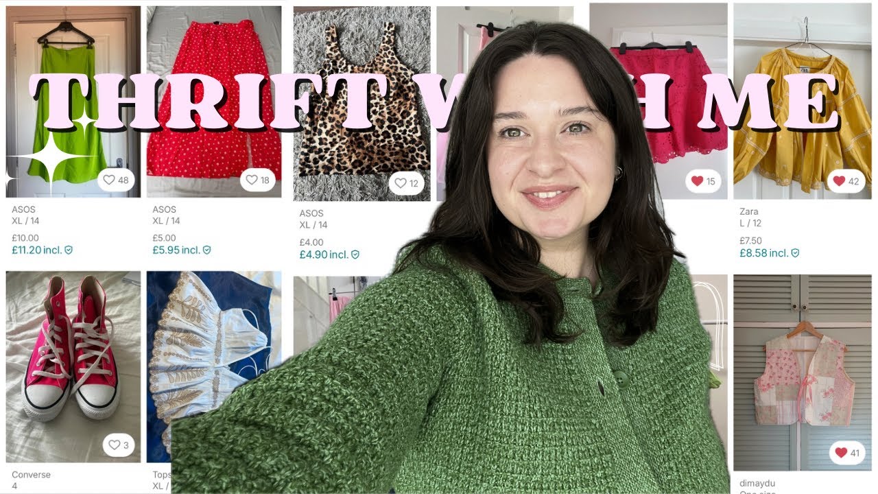 Come Vinted & Charity shopping with me for Glastonbury Festival Outfits ...